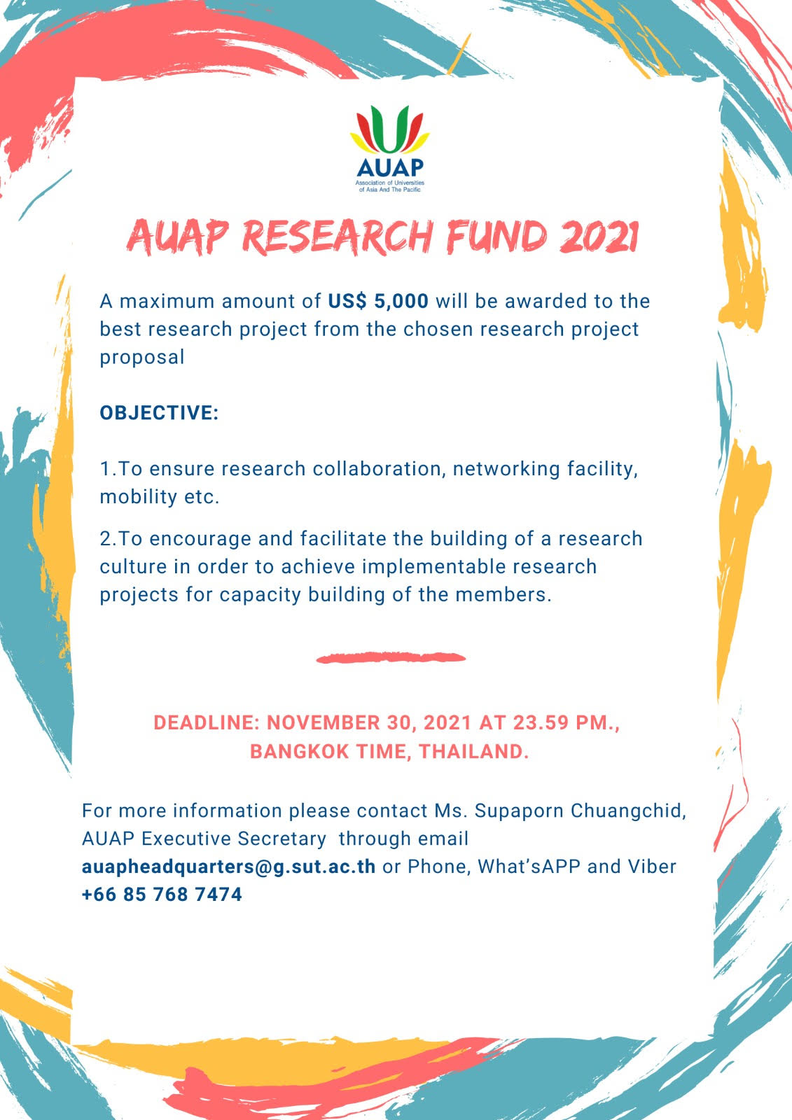 AUAP Research Fund 2021 project – Center for International Affairs