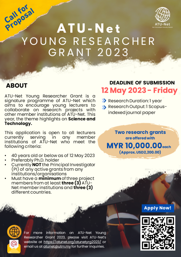 ATU-Net Young Research Grant 2023, Deadline : May 12, 2023 Center for ...