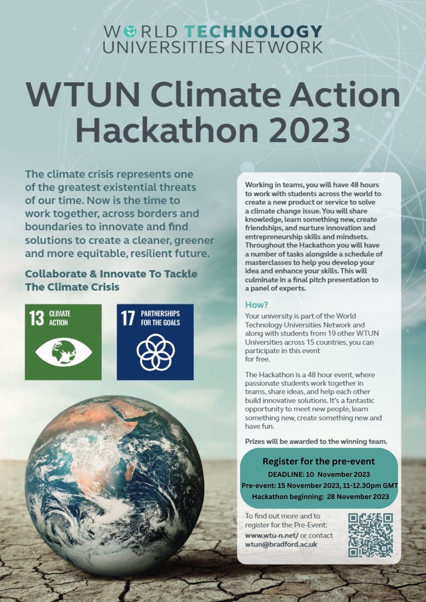 Invitation SUT Student to join WTUN Climate Action Hackathon 2023 ...