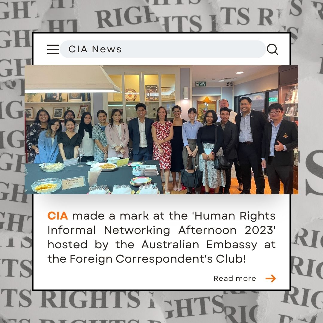 CIA Engage in Human Rights Networking Event 2023, December 13, 2023 ...