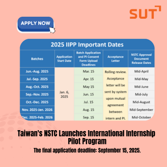 Taiwan's NSTC Launches International Internship Pilot Program ...