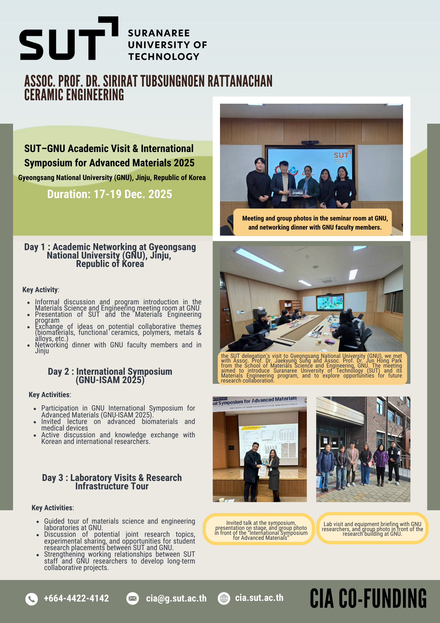 SUT Faculty Participates in SUT–GNU Academic Visit and International ...