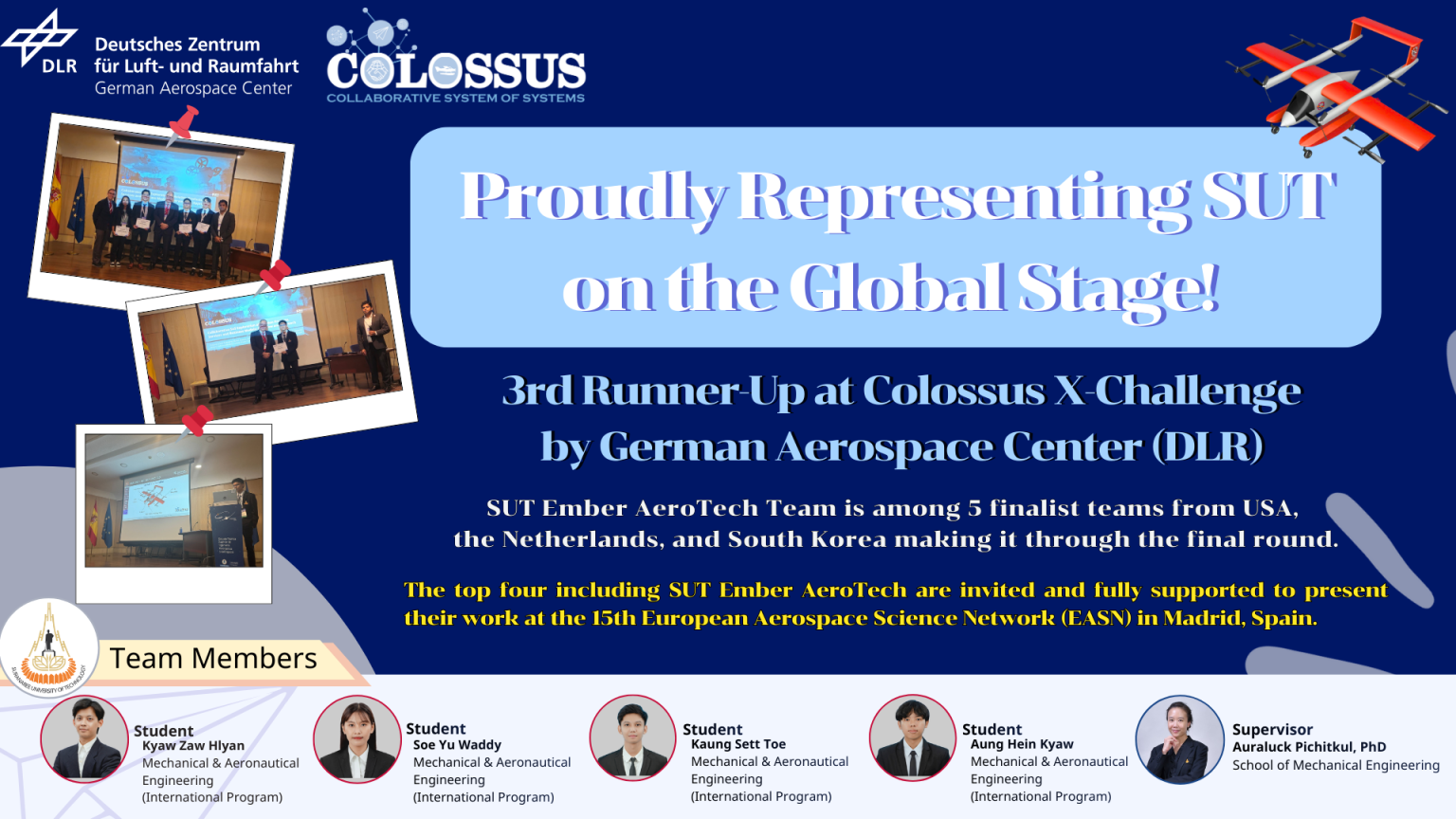 SUT Students Win 3rd Runner-Up at COLOSSUS X-Challenge by German ...